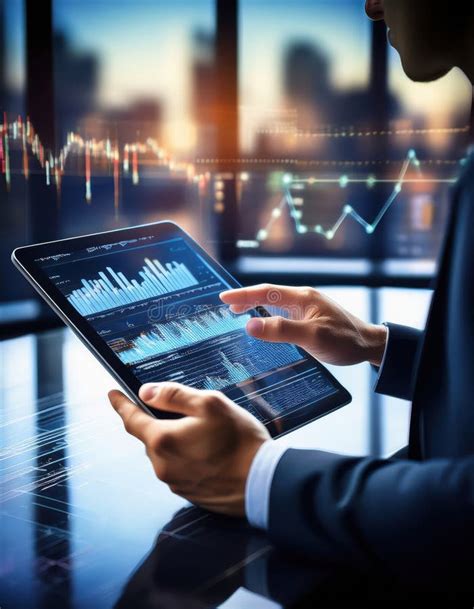 Engaging With Digital Data Analysis In Stock Image Image Of Economy