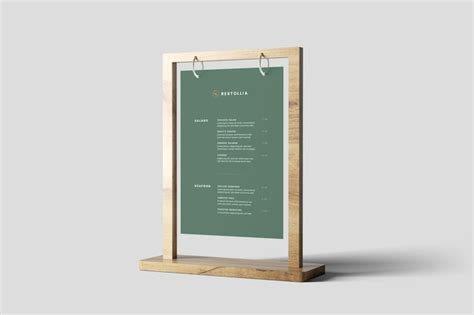 Premium Psd Table Menu Mockup