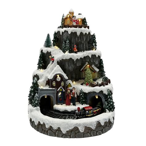LED Weihnachtsdorf Mit Beleuchtung Sound Ca 34 Cm
