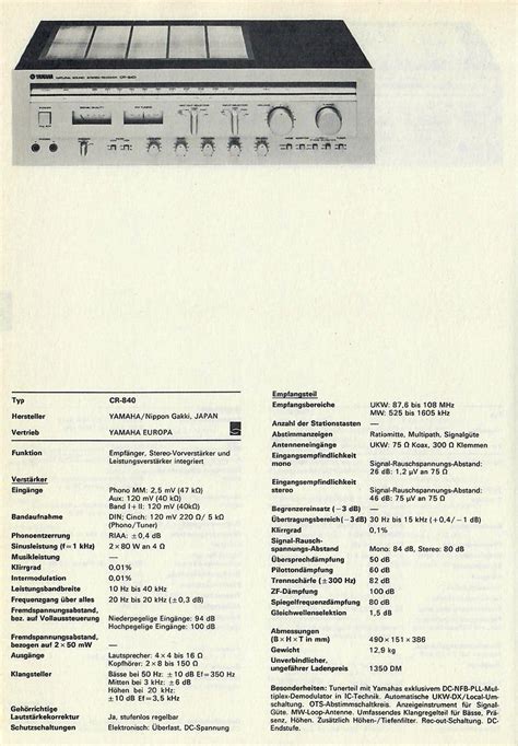 Yamaha CR-840 | Hifi-Wiki