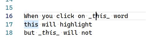 Markdown Underscores Prevent Word Highlighting · Issue 119959