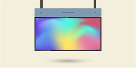 대형 Led 스크린의 교수형 옥외 실내 거리 Led 스크린을위한 검은 색 현실적인 스탠드로 모형 벡터 디자인을 모형화하십시오 벡터의 Tv Led 모니터 컴퓨터 모니터에 대한