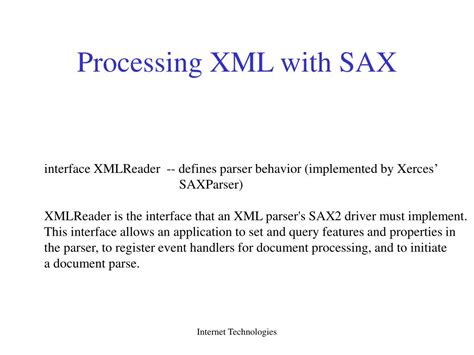 Ppt Java And Xml Dom And Sax Powerpoint Presentation Free Download