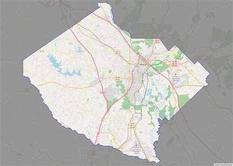 Map Of Bibb County Ga