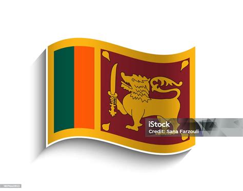 벡터 스리랑카 흔들는 깃발 아이콘 S 모양에 대한 스톡 벡터 아트 및 기타 이미지 S 모양 Sri Lankan Flag