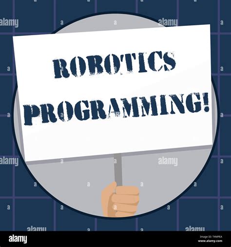 Conceptual Hand Writing Showing Robotics Programming Concept Meaning