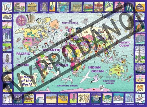 RAVENSBURGER Puzzle Mapa pohled na svět XXL dílků Puzzle puzzle cz