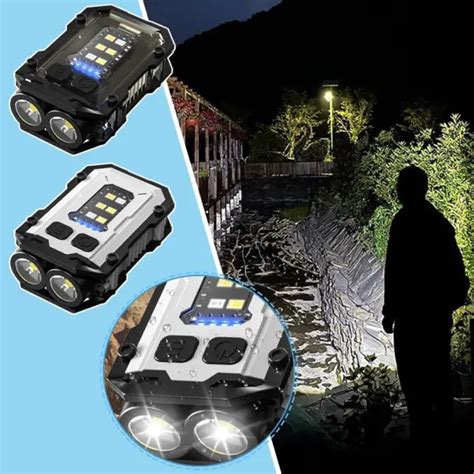 Mini Pocket Led Flashlight Keychain Usb Re Chargeable Magnetic Torch