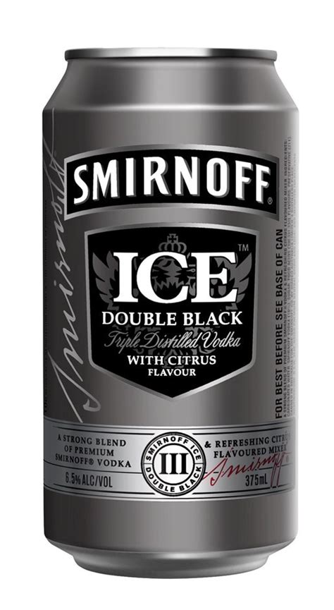 Smirnoff `double Black` Ice Vodka With Citrus 24 X 375ml Cans Aus
