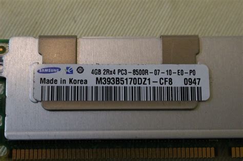 Yahoo オークション Samsung 4gbメモリ 2rx4 Pc3 8500r 07 10 E0 P0