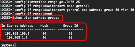 Configure Subnet Based Vlan Groups On A Switch Through The Cli Cisco