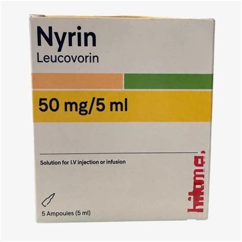 Nyrin 50mg 5ml Solution Ampoules For Iv Injection