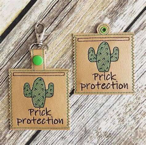 Prick Protection Condom Case Snap Tab Eyelet Keyfob Pecker Pouch