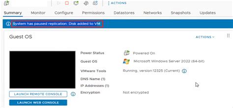 symptoms vm stops replicating with a message system has paused