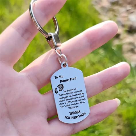 إلى Dad Keychain هدية عيد الأب من الفولاذ للصدأ حلقة رئيسية Jewelry