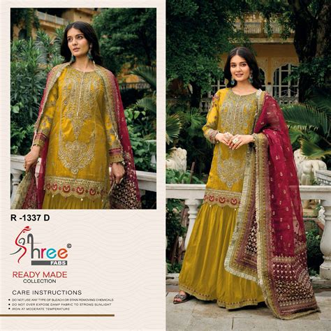 Shree Fabs 1337 Colour Series Party Wear Readymade Sarara Eid Special Viscose Silk Catalogue
