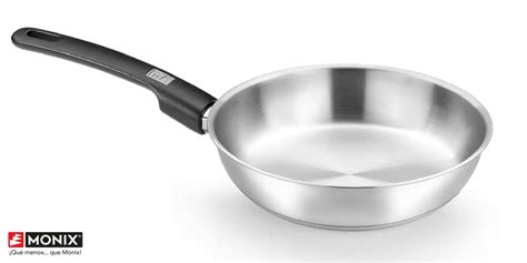 Cocina Más Natural Sartén Monix De Acero Inoxidable Sin Antiadherente Ni Químicos Por Sólo 13