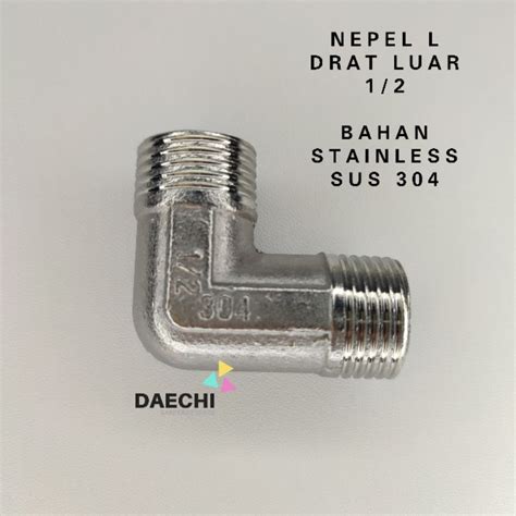 Jual Nepel L Drat Luar Elbow Drat Luar Stainless Sus 304 Knee Stenlis