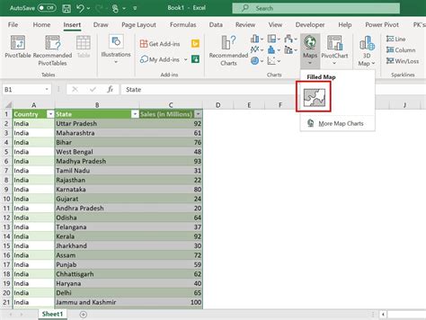 Dynamic Filled Map In Excel Pk An Excel Expert