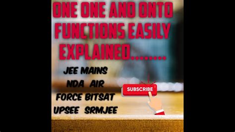 One One Injective Ontosurjective And Bijective Function Youtube