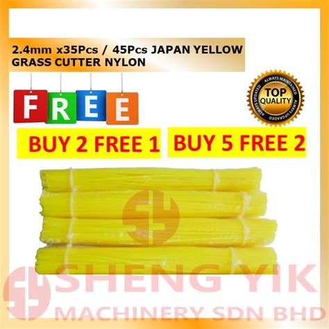 Shengyik Japan Yellow Grass Cutter Nylon Trimmer Line 35pcs 45pcs Grass Cutter String Cutting