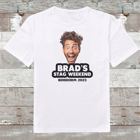 Personalised Face Stag Do Party T Shirts Its Game Over Stag Do Tops