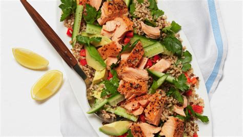 Cooked Tassie Salmon With Herb Grain Salad Tassal Aussie Seafood