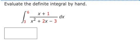 Solved Evaluate The Definite Integral By Hand Chegg Com