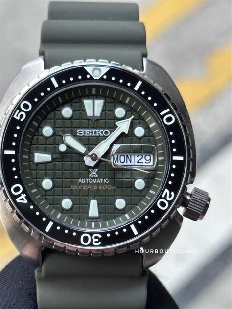 Brand New Seiko Prospex Green Waffle Dial King Turtle Mens Automatic