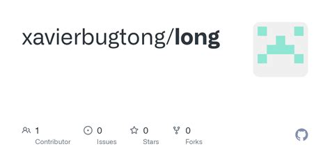 GitHub Xavierbugtong Long