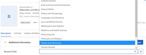 Add Research Disciplines In Addition To Research Fields Issue Ugent Library Biblio
