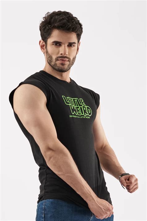 Mens Sleeveless T Shirt Black