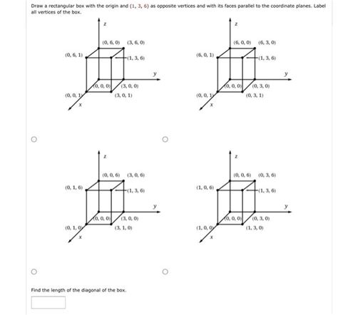 Solved Draw A Rectangular Box With The Origin And As Chegg