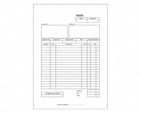 Invoice Template Invoice Pdf Printable Invoice File Vector File Invoice