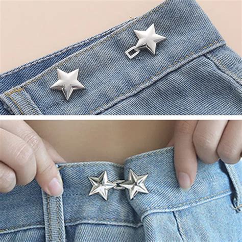 1Pcs Star Adjustable Pants Fastener Clips For Pants Pin Retractable