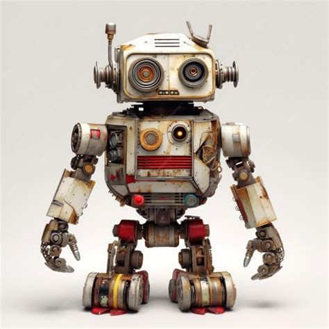 Premium Photo Tech Robot Creation From Components On White Background