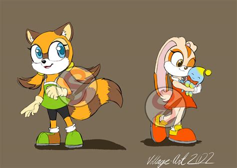 Marine The Racoon And Cream The Rabbit By Voltage Art On Deviantart