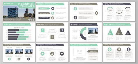 다목적 프레 젠 테이 션 템플릿 슬라이드 그래프와 차트에 대 한 녹색 및 갈색 요소의 설정 합니다 전단지와 전단지 기업 보고서 마케팅 광고 연례 보고서 책 표지 디자인 0