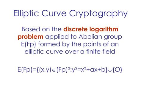 Ppt Elliptic Curve Weak Class Identification For The Security Of
