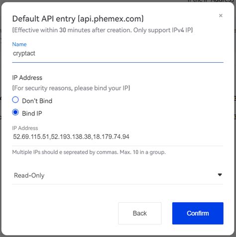 How To Get An API Key For Phemex Cryptact Help Center