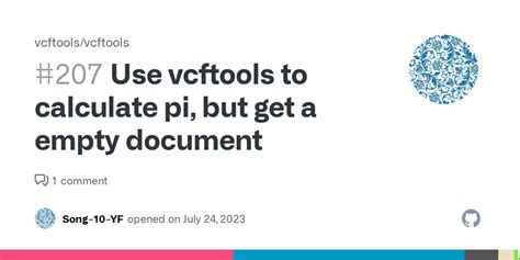 Use Vcftools To Calculate Pi But Get A Empty Document · Issue 207