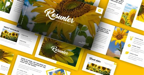 Rosunler Шаблон тропического минимализма Powerpoint Шаблоны презентаций Включая