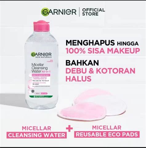 Garnier Micellar Cleansing Water Pink Skin Care Ml Ml Pembersih Wajah Make Up Untuk