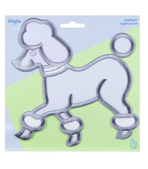 Wrights Iron On Applique Poodle Blackwhite X Large Joann