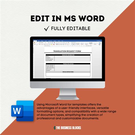 Translation Request Form Template Translation Service Request Document