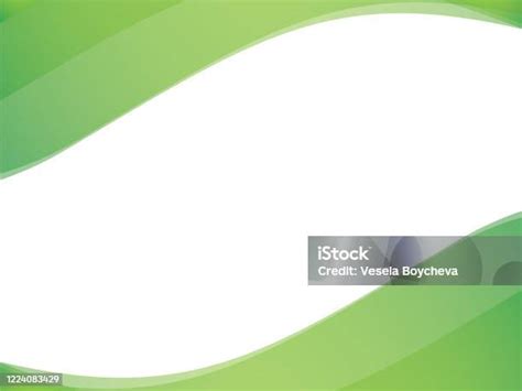 추상 배경 녹색 파도 평면 디자인 복사 공간 벡터 프리젠 테이션을위한 물결 모양의 요소 템플릿 0명에 대한 스톡 벡터 아트 및 기타 이미지 Istock