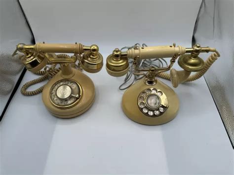 SET OF Vintage French Style Rotary Dial Phone Telephone PicClick UK