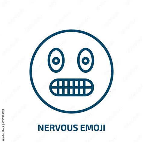 Nervous Emoji Icon From Emoji Collection Thin Linear Nervous Emoji