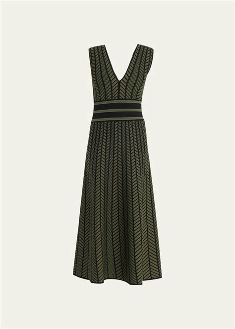 Max Mara Biavo Intarsia Knit Midi Dress Shopstyle