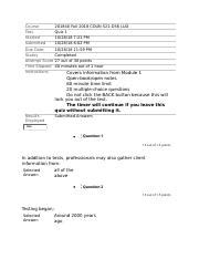 Quiz 1 Coun 521 Docx Course Test Started Submitted Due Date Status Attempt Score Time Elapsed